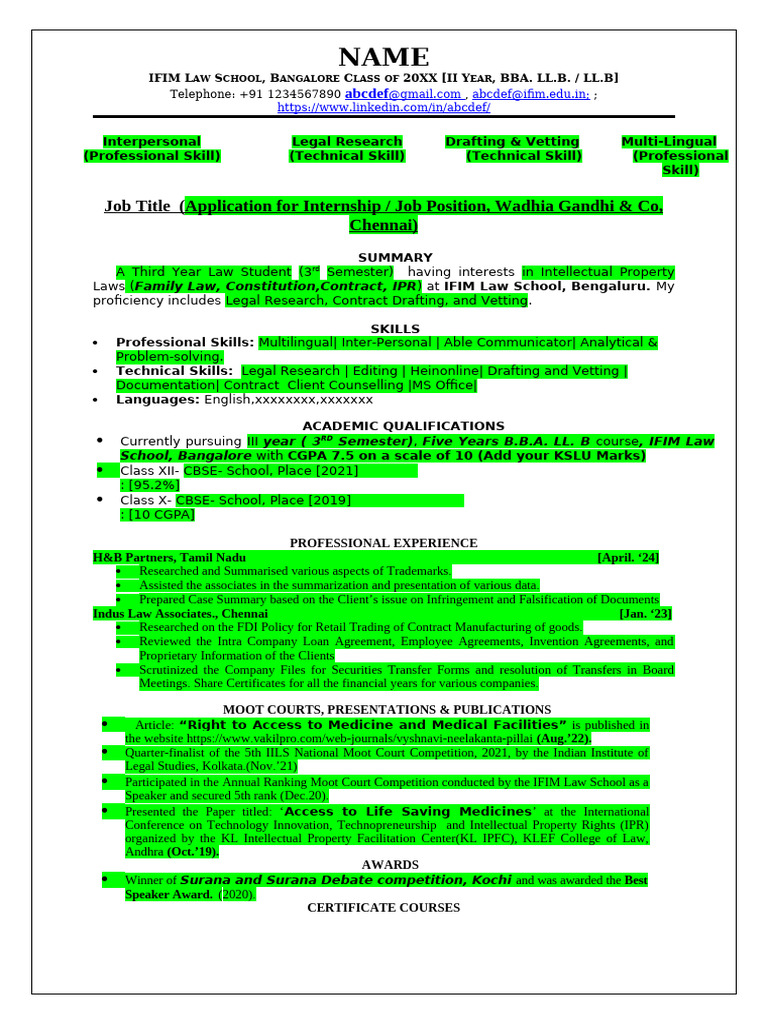 Sample CV Format 1 - 11092024 | PDF