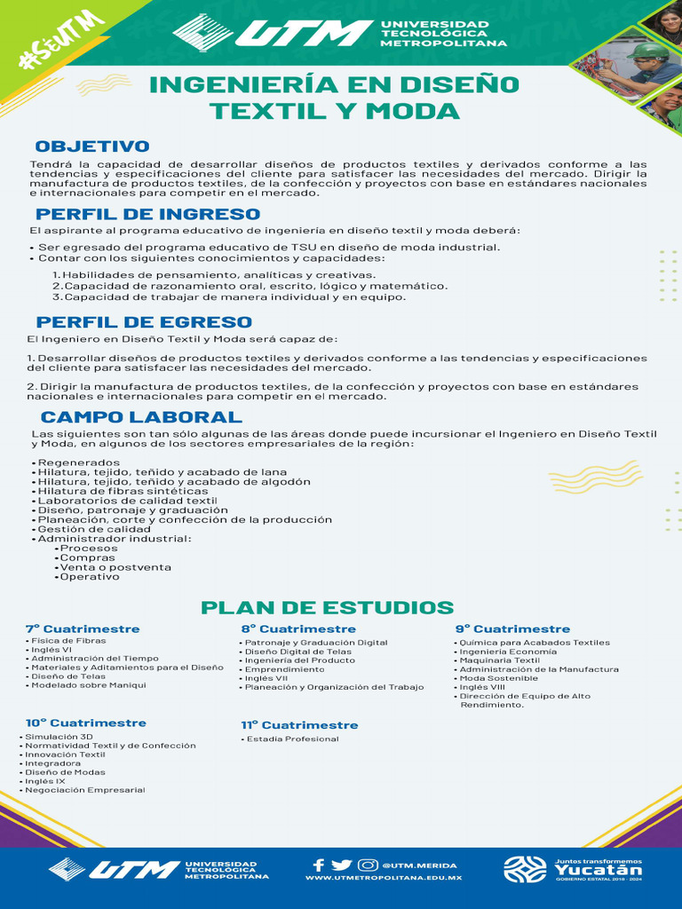 Ingeniería en Diseño Textil y Moda. | PDF