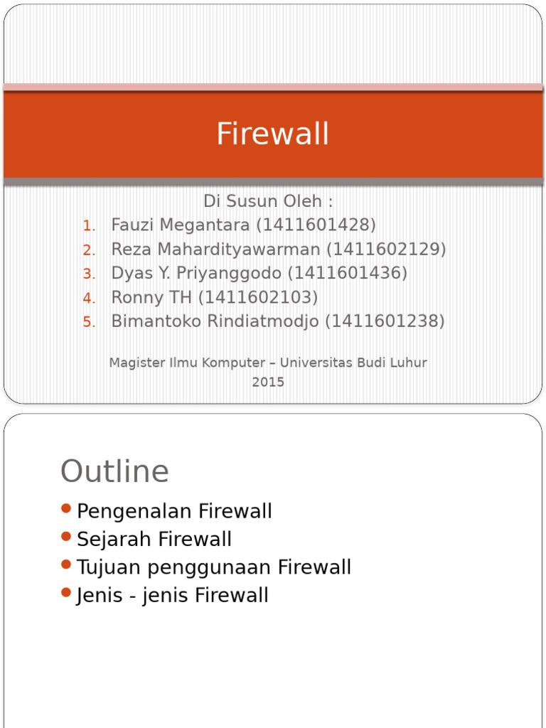 Tugas Presentasi Firewall | PDF