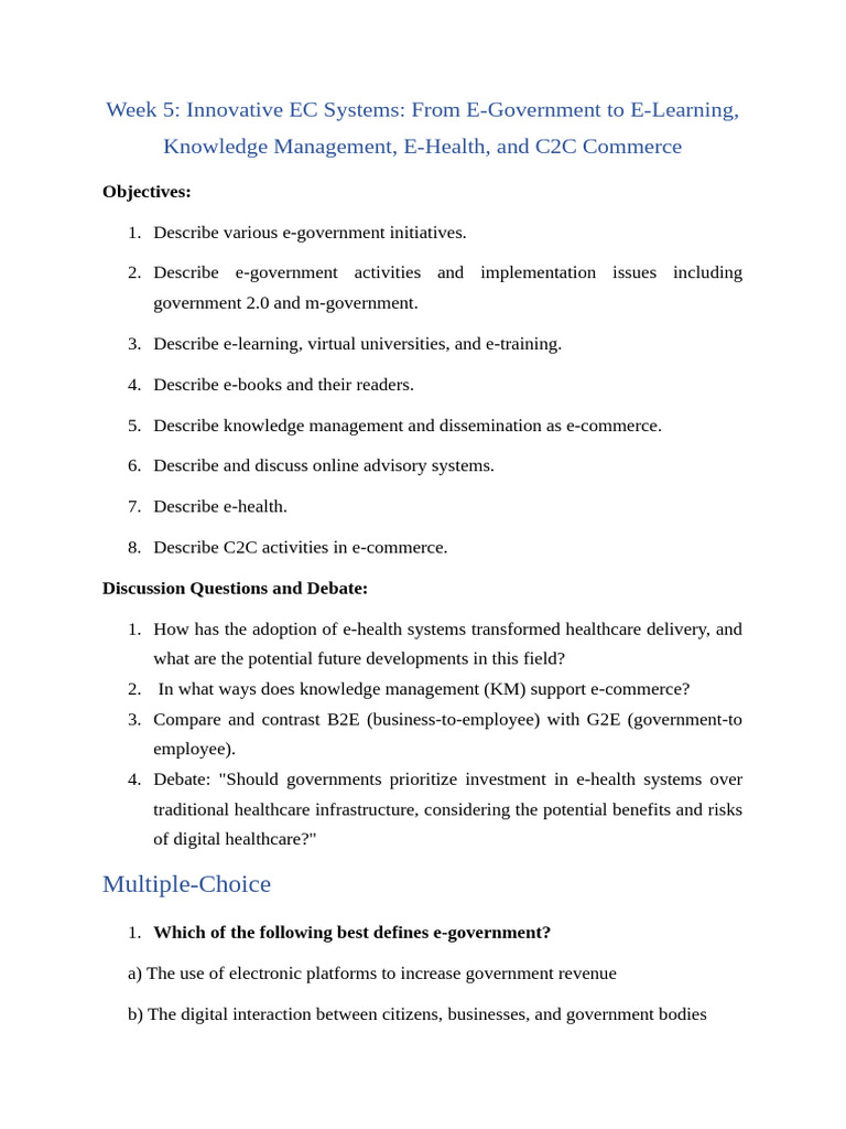 Tutorial 5 - Other EC Systems | PDF