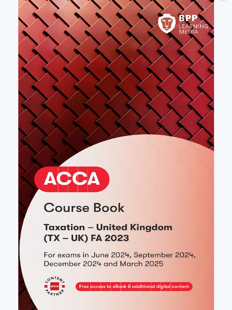 BPP TAX 24-25 Workbook | PDF