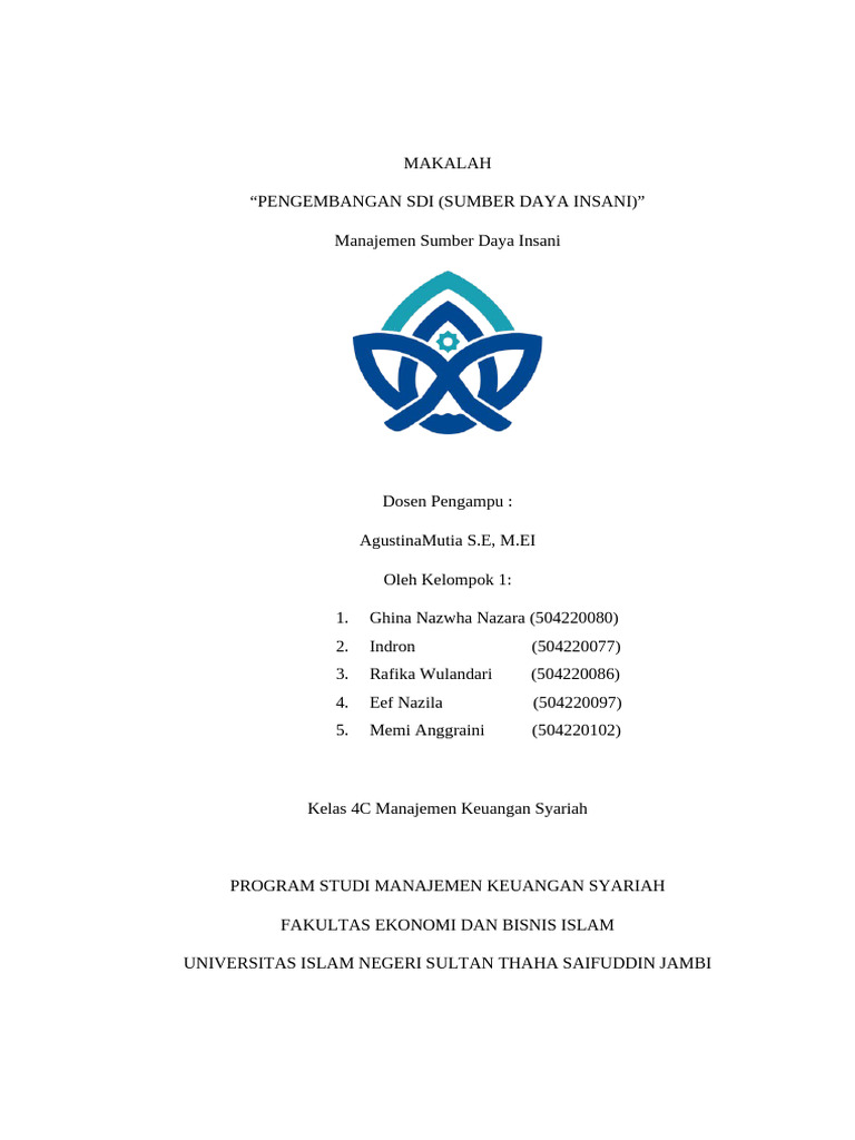 MAKALAH MSDI KEL 1-4C-MANAJEMEN KEUANGAN SYARIAH - (AutoRecovered) | PDF