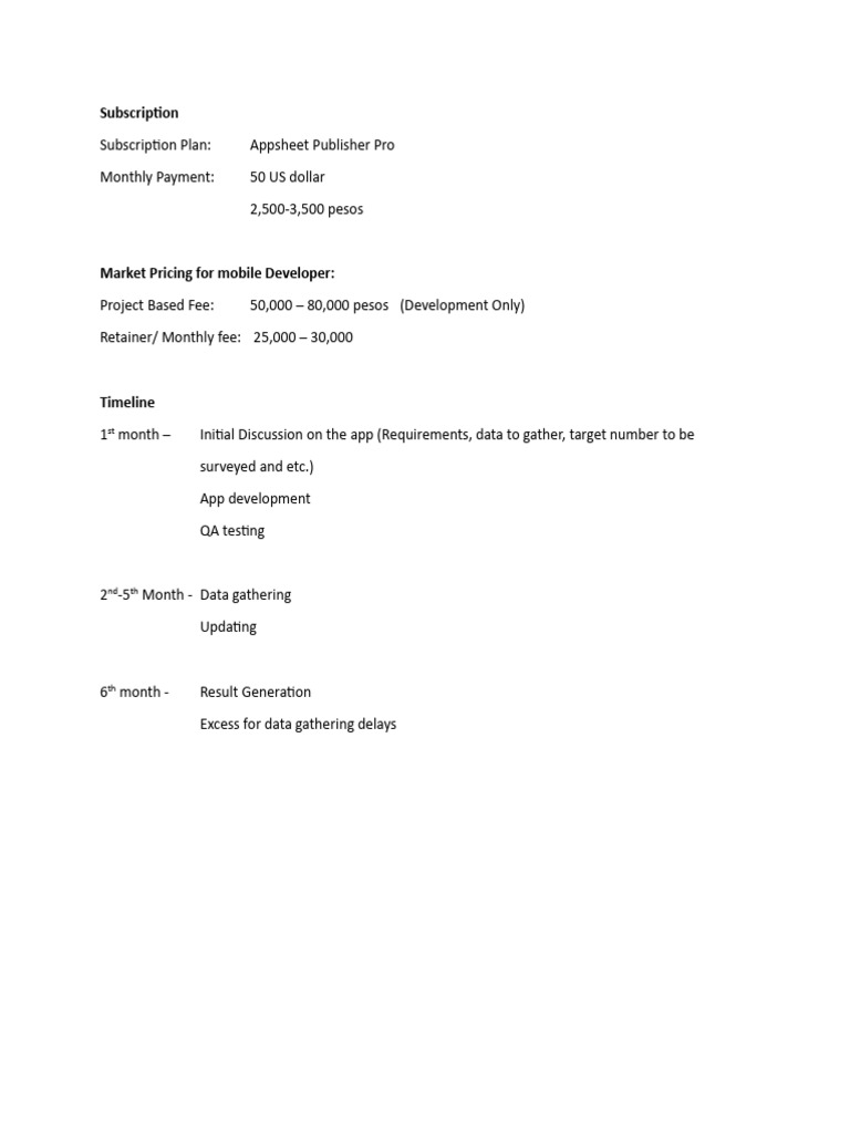 Mobile Developer Appsheet Pdf
