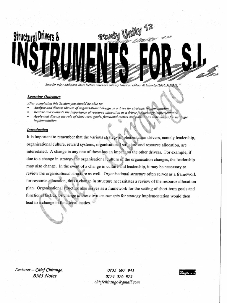 BM3 Study Unit 12 | PDF