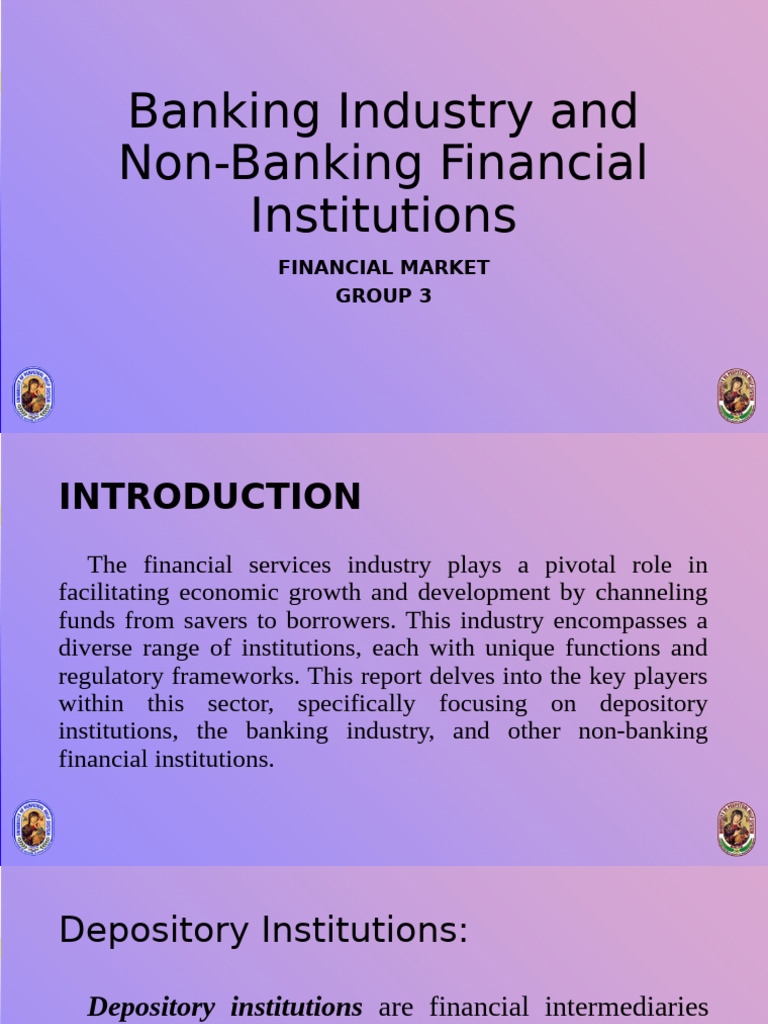 Banking Industry and Non Banking Financial Institutions | PDF