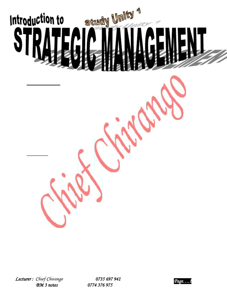 BM303 - Chapter 1 The Strategic Management Process | PDF | Strategic ...