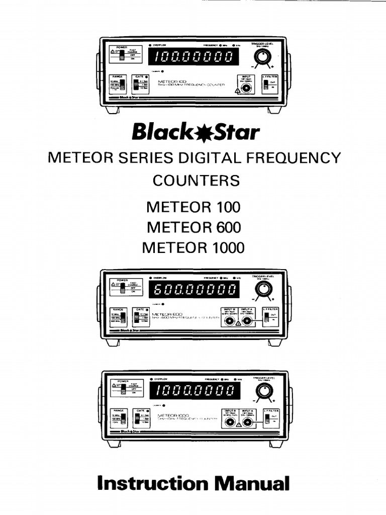 Meteor 600 Frequency Counter User | PDF