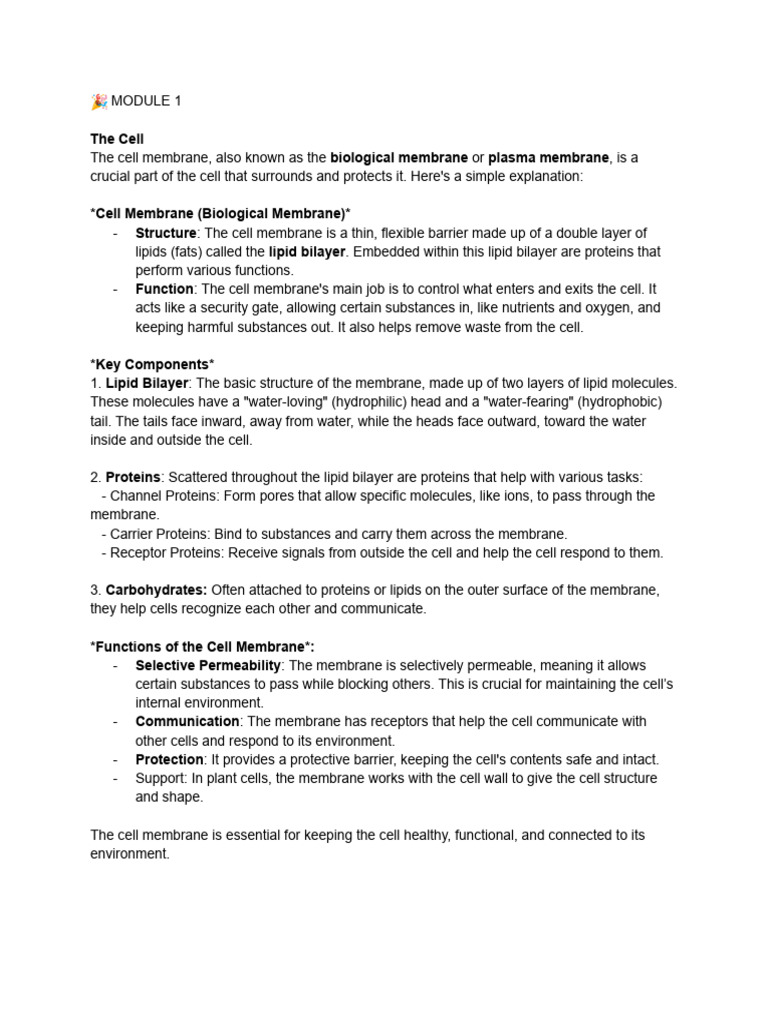 Biochem Module 1 | PDF Biochem Module 1 | PDF