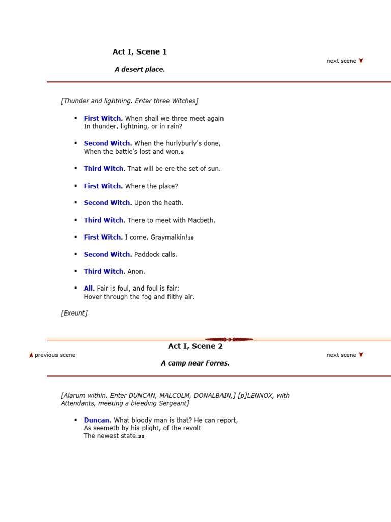 Macbeth TEXT | PDF
