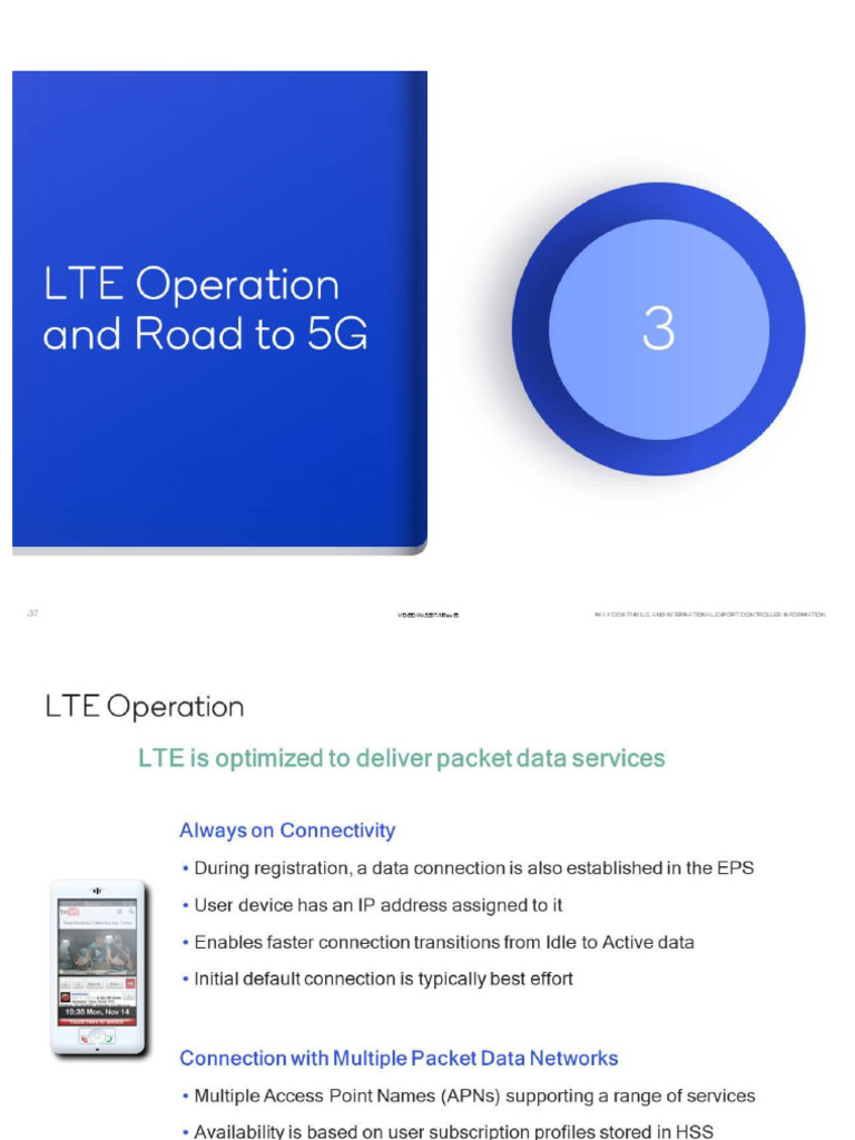 Section III-LTE Operation and Bearers | PDF