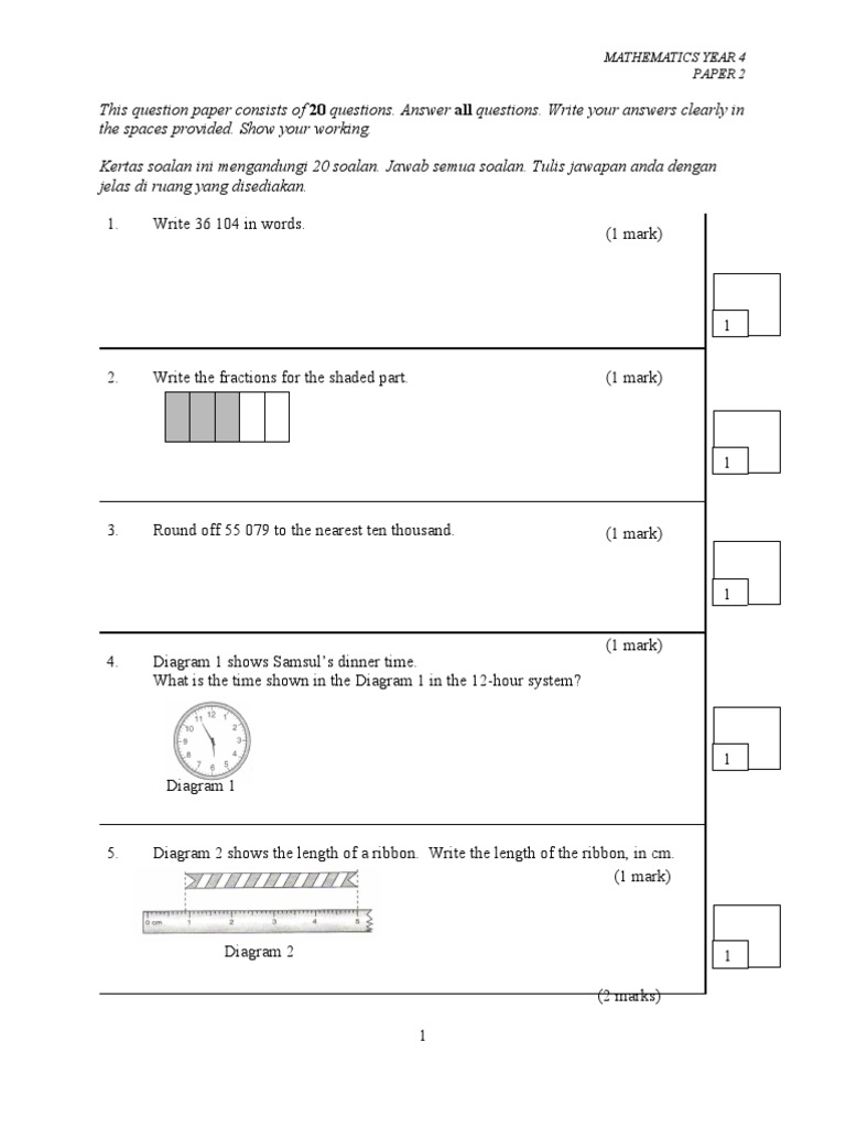 YEAR 4 Paper 2 | PDF