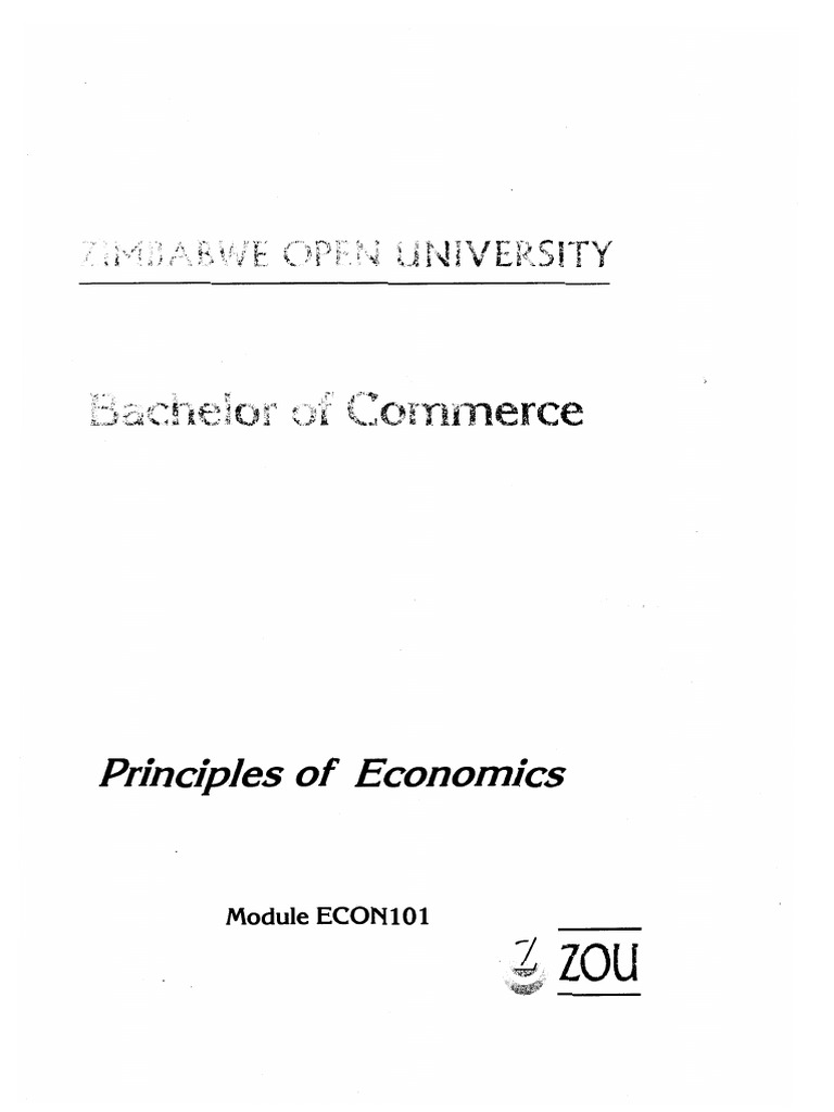 ECON101 Principles of Economics | PDF