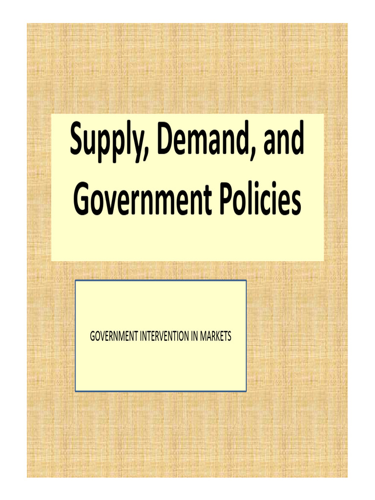 Econ101 Supply, Demand, and Government Policies (Compatibility Mode ...