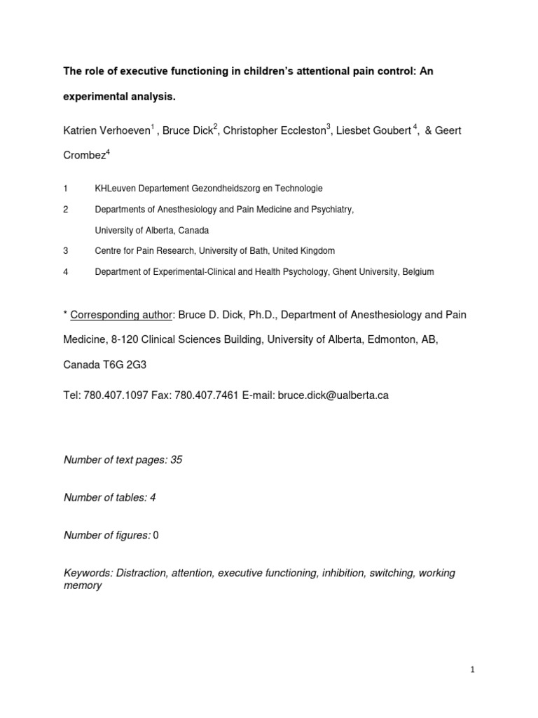 The Role of Executive Functioning in Chi | PDF