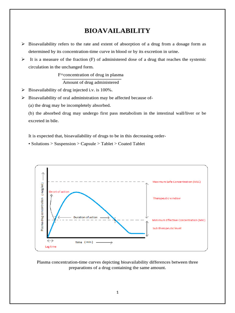 BIOAVAILABILITY | PDF