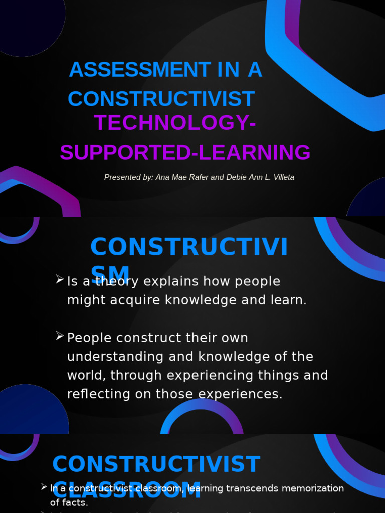 Assessment in Constructivist Technology Supported Learning | PDF | Educational Assessment ...