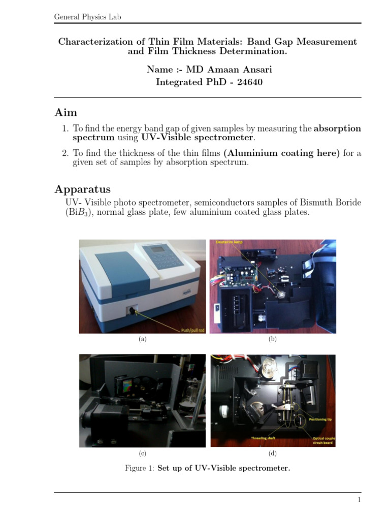 UV VIS Spectrometer | PDF