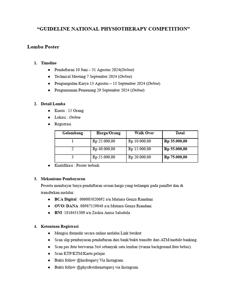 Guideline Lomba Poster NPC | PDF