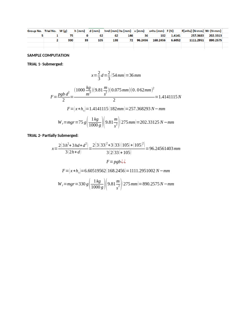 Sample Computation | PDF