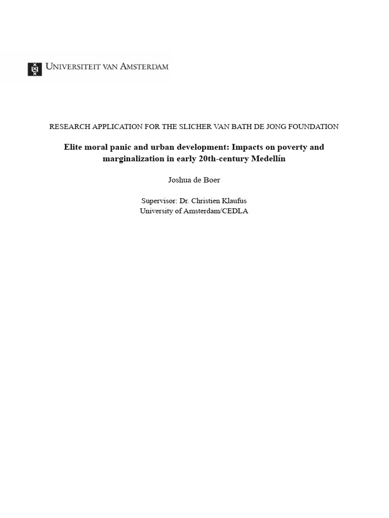 Joshua de Boer Application Slicher Van Bath de Jong | PDF