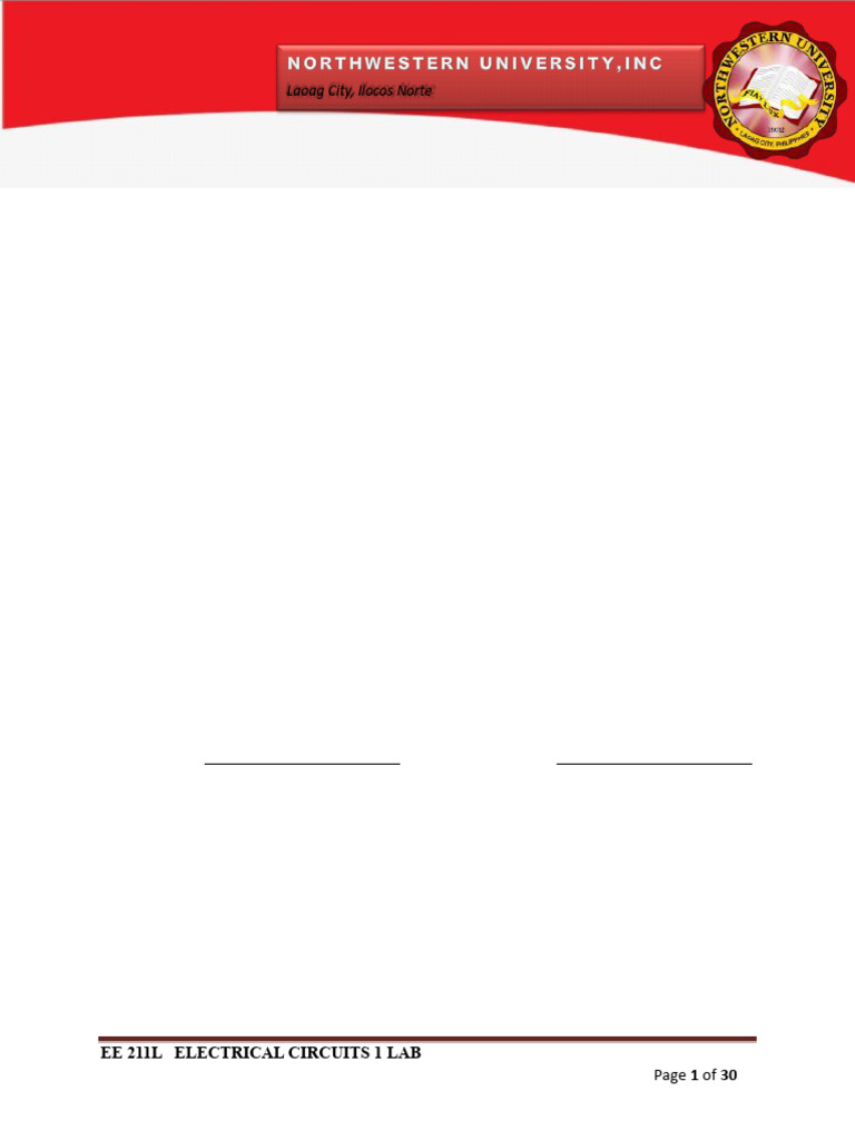 Circuits 1 Lab Manual | PDF