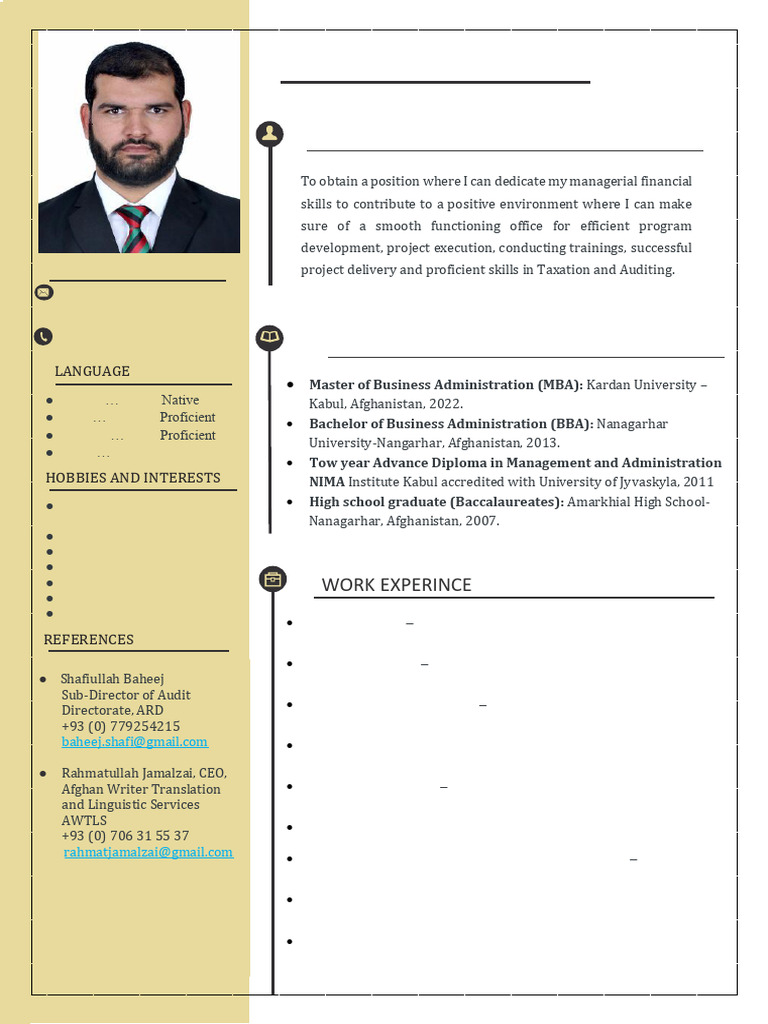 Khalid hotak-CV | PDF