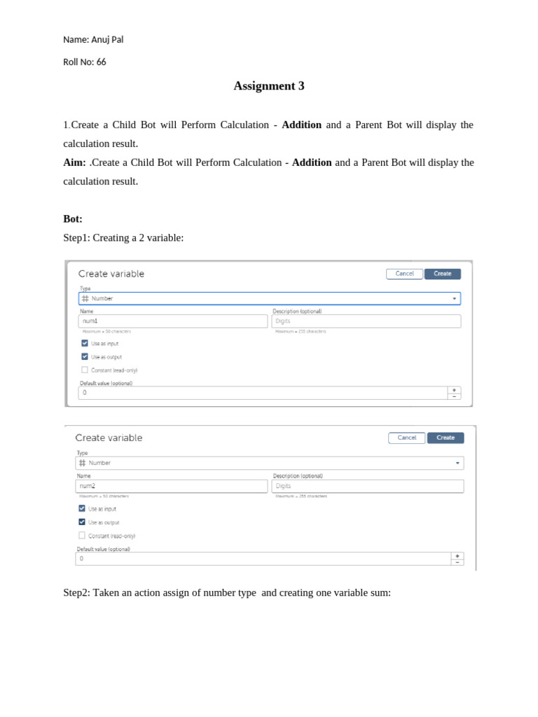 66 - AnujPal - RPA Module 3 - Assignment 3 | PDF