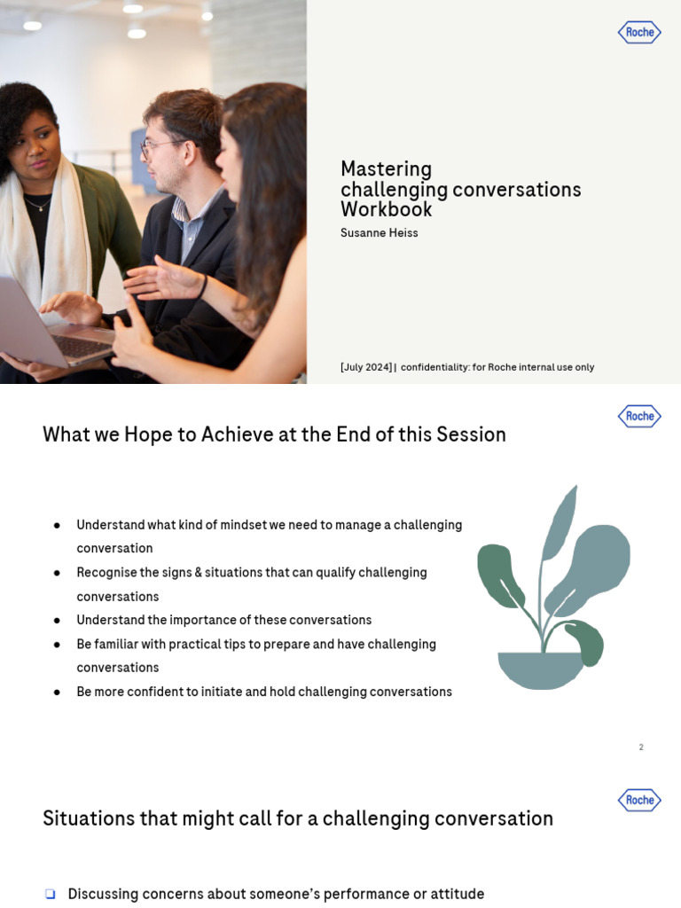 Challenging Conversations Workbook - July 2024 | PDF