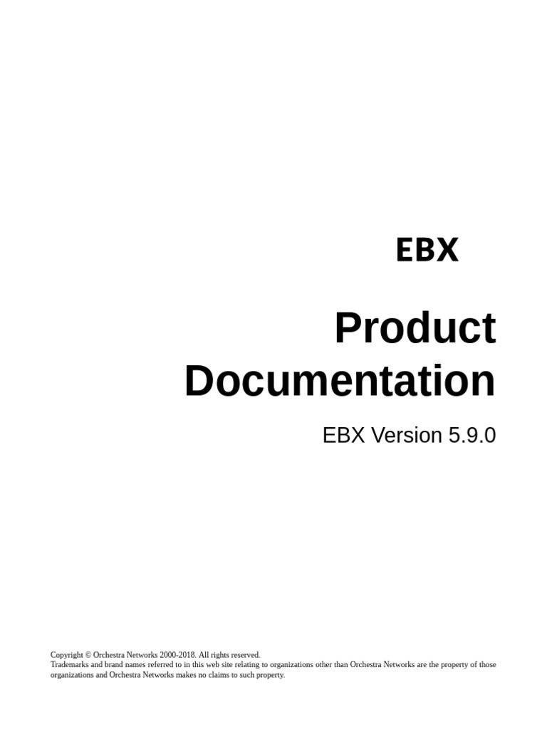 TIBCO EBX 5.9.0 Documentation - Advanced | PDF | Data Model | Hierarchy