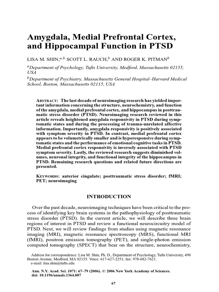 Annals of The New York Academy of Sciences - 2006 - SHIN - Amygdala Medial Prefrontal Cortex and ...