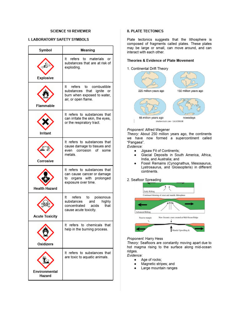 Science 10 Reviewer | PDF | Plate Tectonics | Volcano