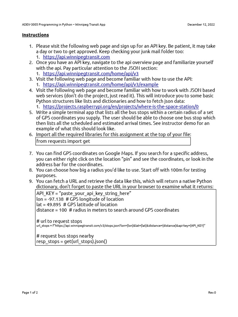 Winnipeg Transit App Instructions | PDF