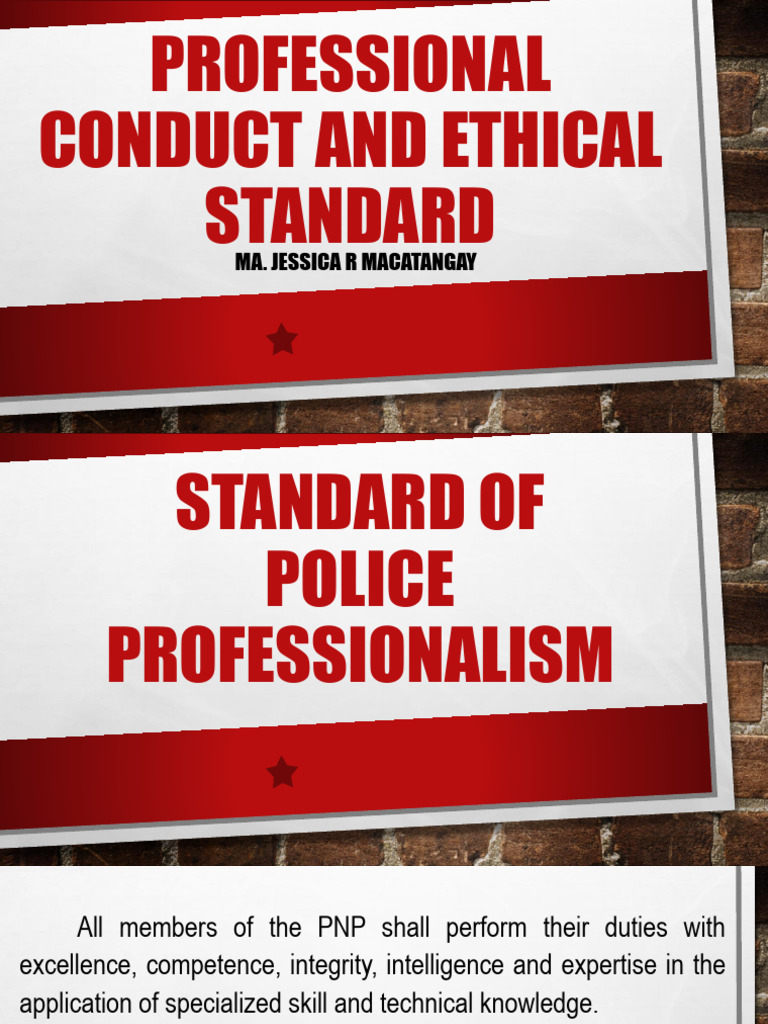 Professional Conduct and Ethical Standard | PDF