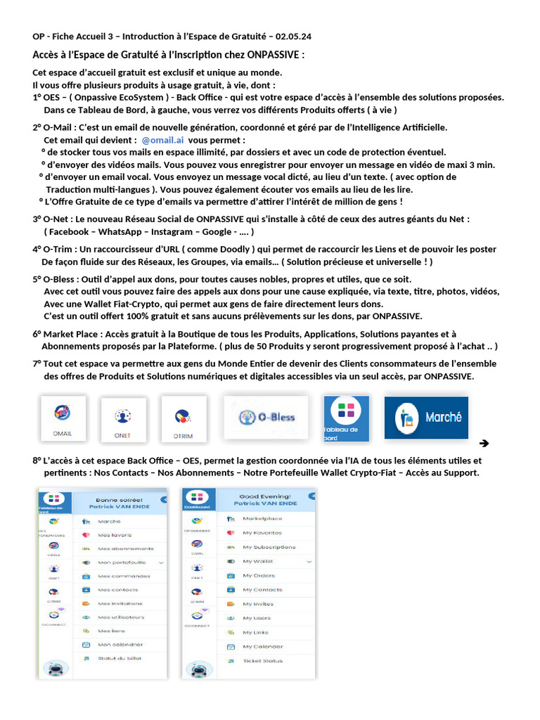 OP-Fiche Accueil 3 - Introduction À L'espace de Gratuité-02.05.24 | PDF