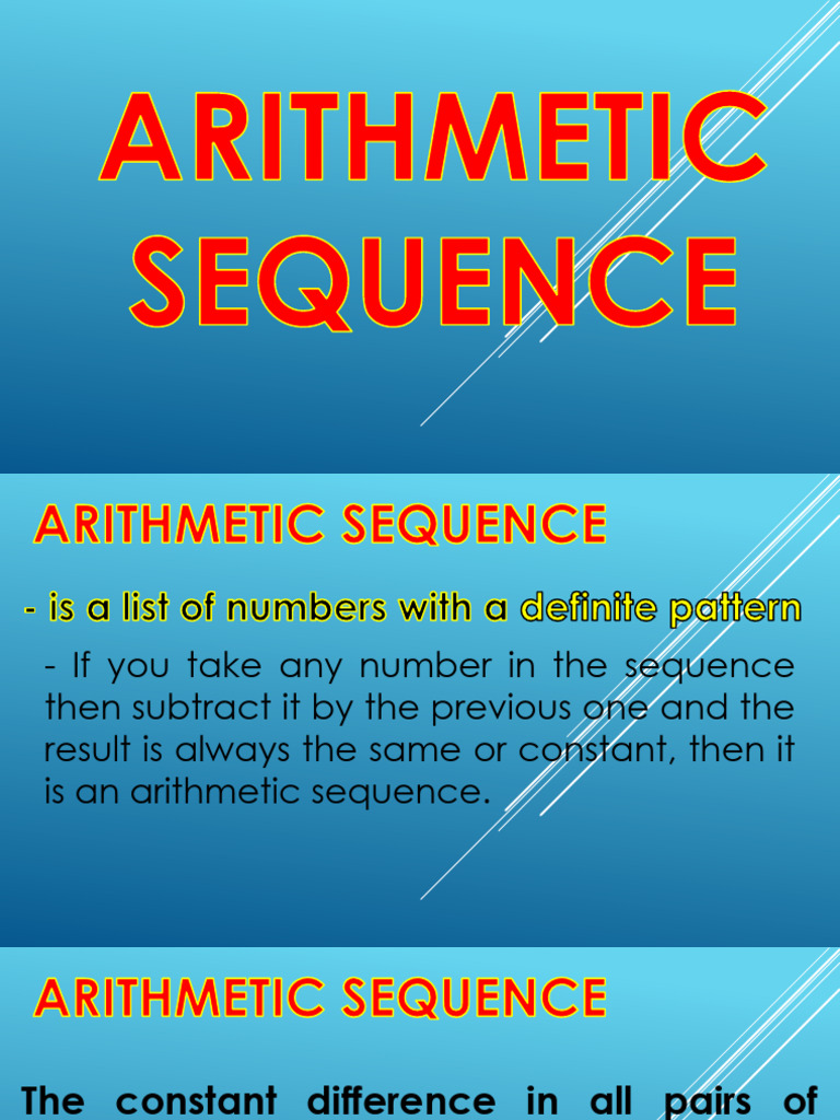 Arithmetic Sequence | PDF