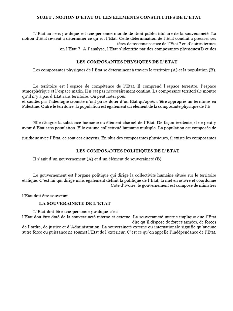 Droit Constitutionnel Sujets-1 | PDF