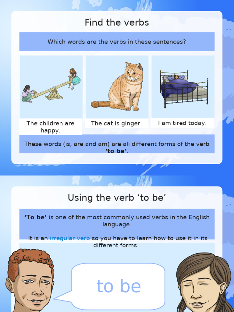 Using-the-Verb-to-be-Present-Tense-Lesson-Presentation | PDF ...