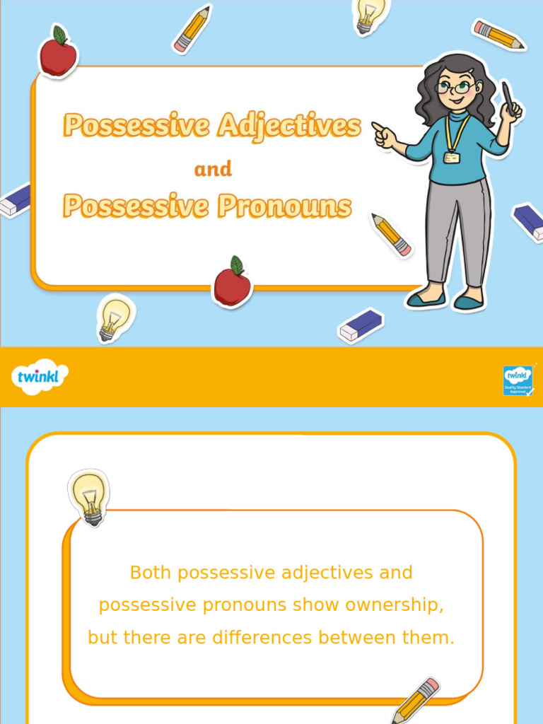 Understanding Possessive Adjectives & Pronouns | PDF | Adjective | Pronoun