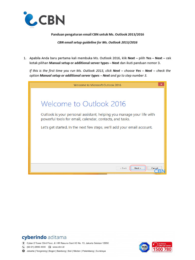 panduan-email-cbn_outlook-2013-2016 | PDF