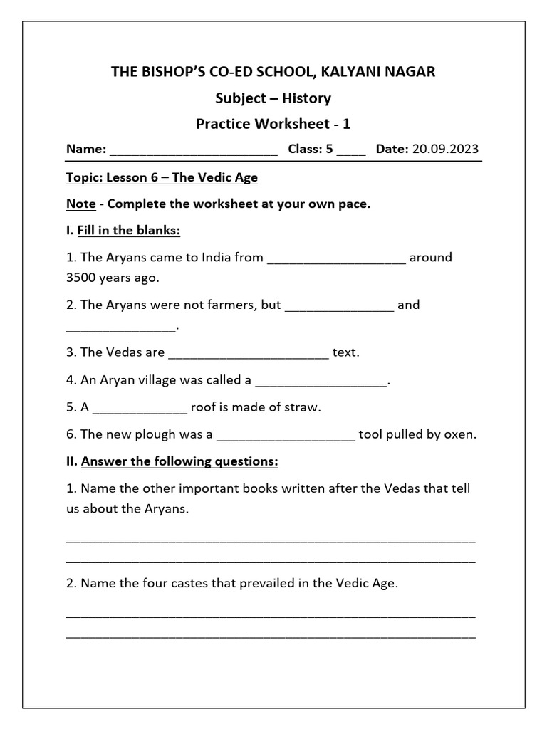 19092023093649class5 Hist WKST 1 Lsn6 20sept2023 | PDF