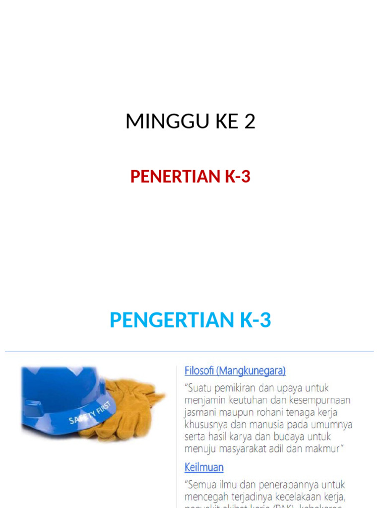 Minggu Ke 2: Penertian K-3 | PDF