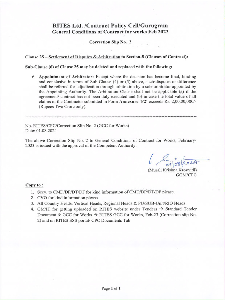 Correction Slip No 2 Dated 010824 Pdf-2024-Aug-01-21-16-9 | PDF