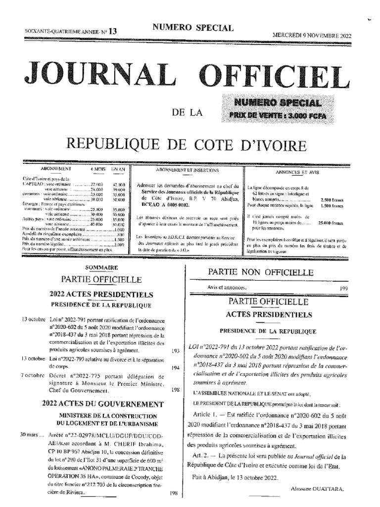 Loi N°2022-793 Du 13 Octobre 2022 Relative Au Divorce Et À La ...