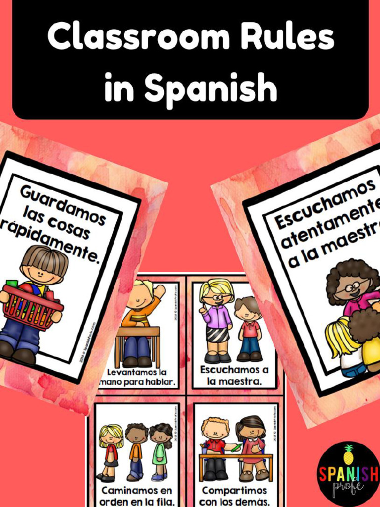 Class Rules Red Spanish Profe | PDF