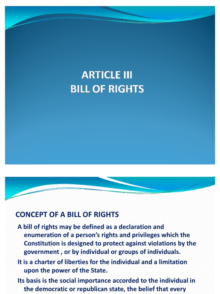Article III-bill of Rights | PDF