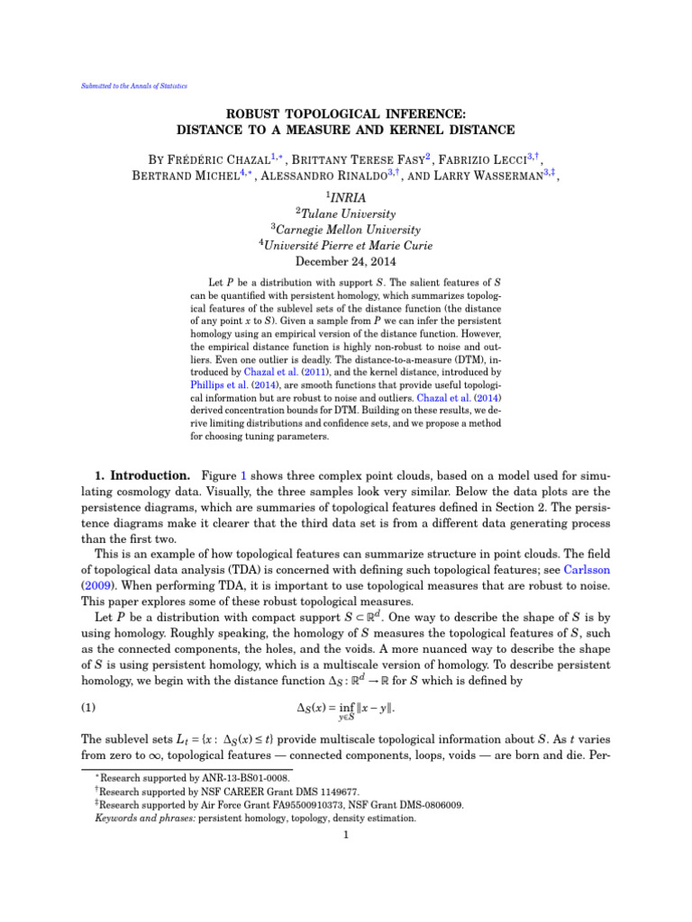 Robust Topological Inference | PDF Robust Topological Inference | PDF