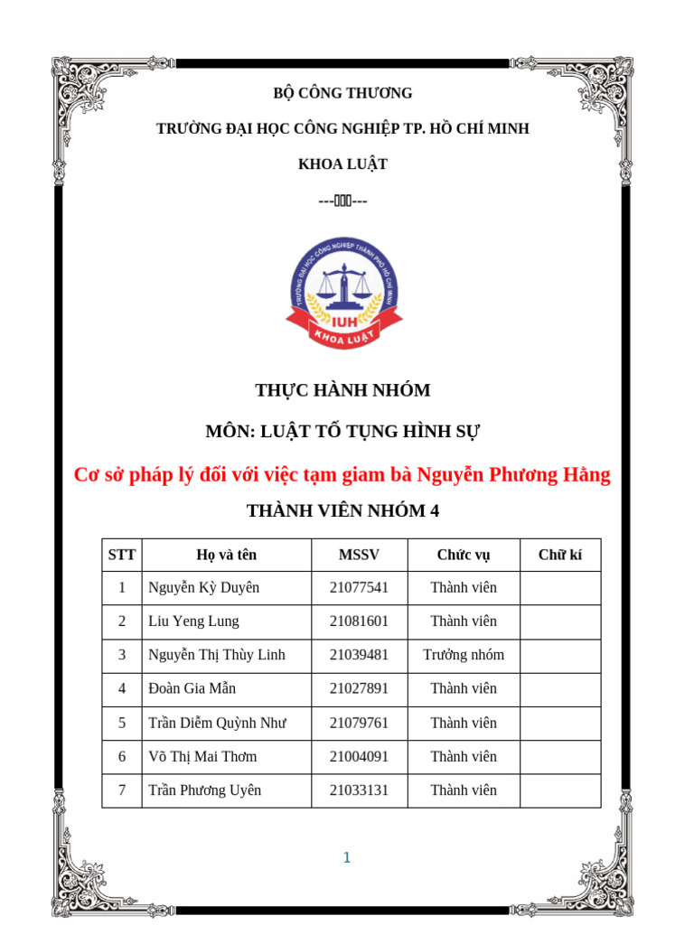 Bài Tập Nhóm TTHS | PDF