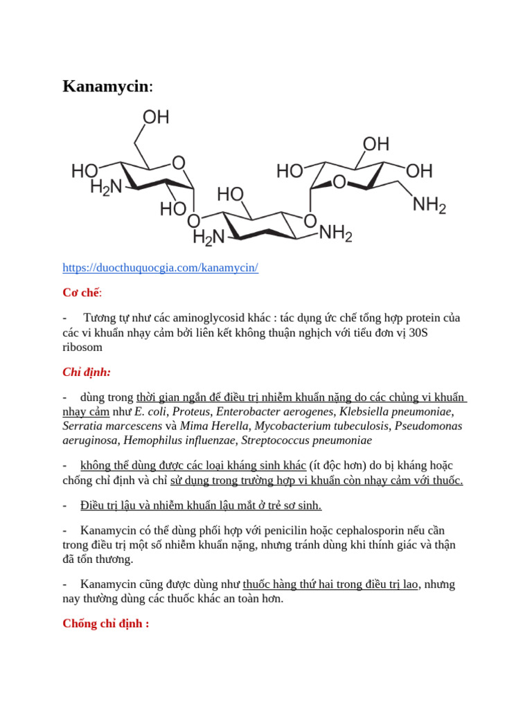 Kanamycin + Neomycin + Tobramycin | PDF
