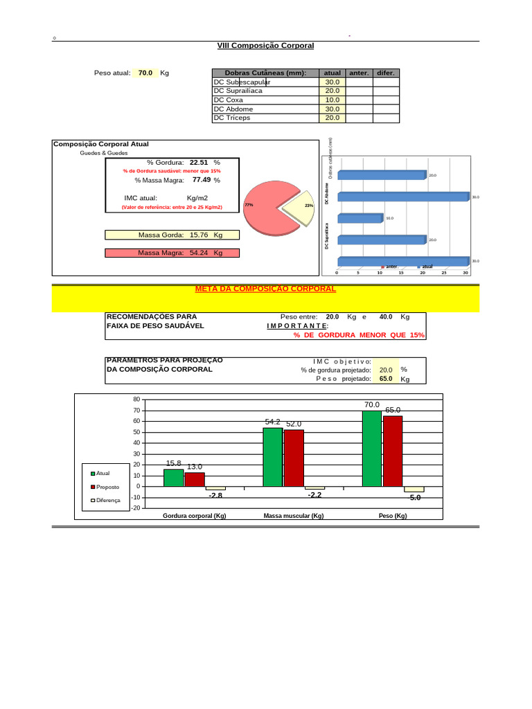 Meta Da Composição Corporal | PDF