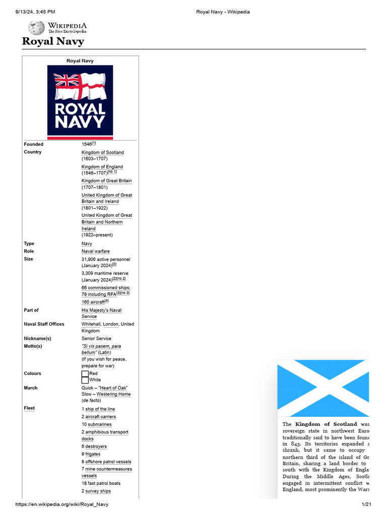 Royal Navy - Wikipedia | PDF